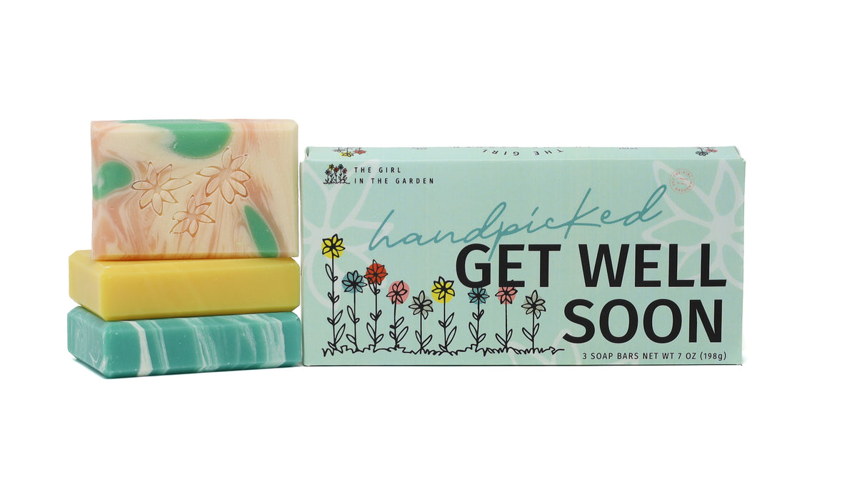 3 Bar Hand Soap Set - Get Well Soon Green – The Girl in the Garden